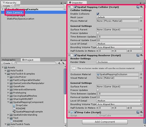 hololens mixedrealitytoolkit unity spatialmappingcomponent ナレコムazure