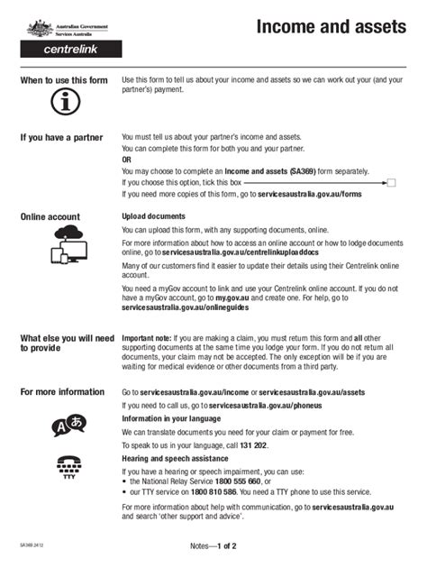 Centrelink Form Sa369 Fill Out And Sign Online Dochub