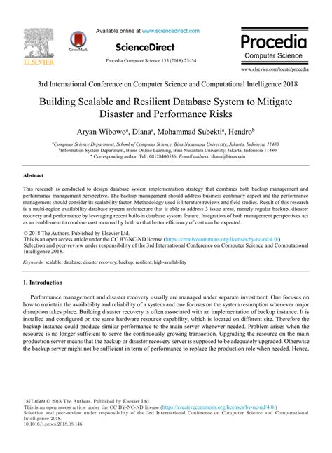 pdf building scalable and resilient database system to mitigate
