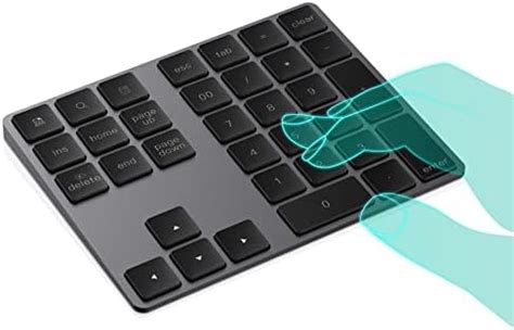 Amazon Com Bluetooth Number Pad With Calculator Bluetooth 2 4G Wireless Numeric Keypad Slim