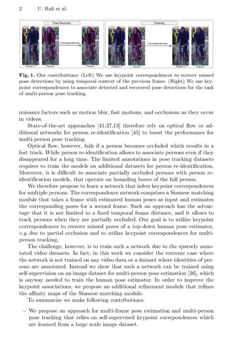 Self Supervised Keypoint Correspondences For Multi Person Pose