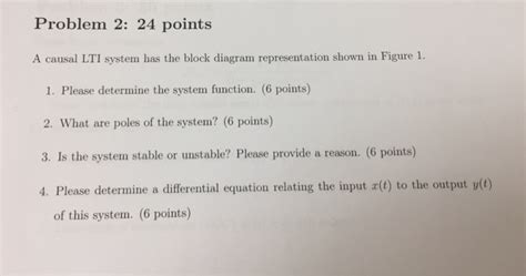 Solved Problem Points A Causal LTI System Has The Chegg