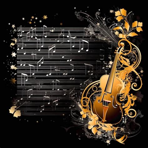 Fondo De Notas Musicales Foto Premium