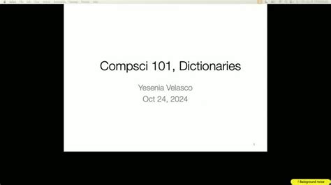 yesenia velasco compsci 101l 001 griffith theater fall 2024 on 10