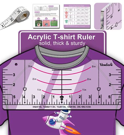 Buy Acrylic Tshirt Ruler For Heat Press T Shirt Ruler Guide Vinyl