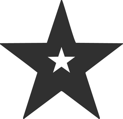 Large Black Star Shape With Inner White Star 73404069 Vector Art At