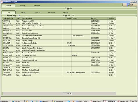 Creditor Ledger LegalOffice User Guides