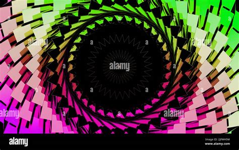 Pulsating And Rotating Spiral With Black Center Design Pulsating