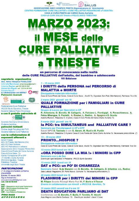 Marzo 2023 Il Mese Delle Cure Palliative