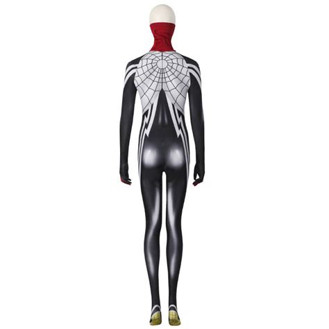 Cindy Moon Silk Costume Spider Man Bodysuit Cosplay Jumpsuit For Women