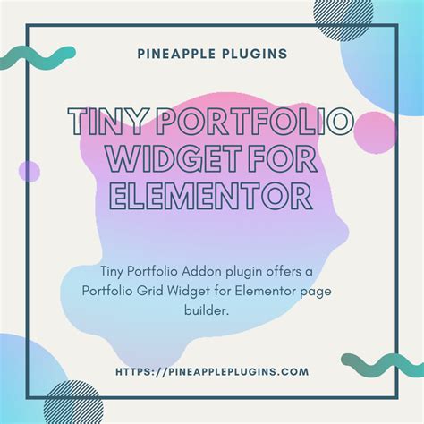 tiny portfolio widget for elementor pineapple plugins
