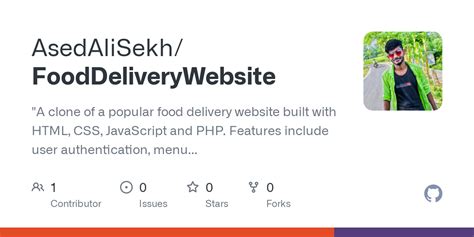 GitHub AsedAliSekh FoodDeliveryWebsite A Clone Of A Popular Food