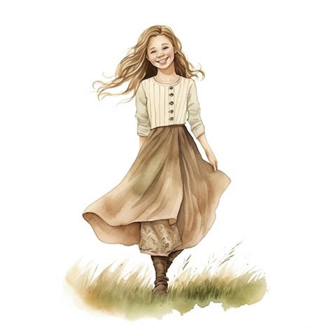 Premium Ai Image Arafed Drawing Of A Girl In A Dress And Boots