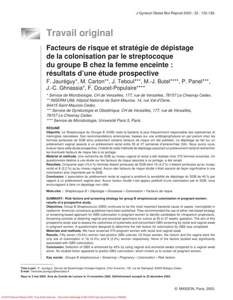 Pdf Risk Factors And Screening Strategy For Group B Streptococcal Colonization In Pregnant