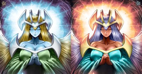 遊戯王ocg Mystical Elf And Dark Elf Thegoldensmurfのイラスト Pixiv