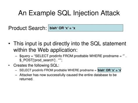 Ppt Sql Injection Attacks Powerpoint Presentation Free Download Id