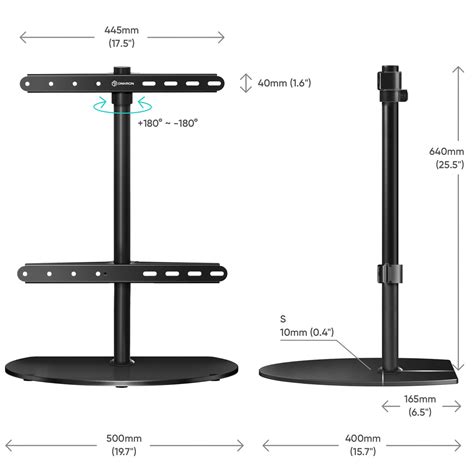 Купить ONKRON подставка для телевизора 32"-65" настольная, чёрная PT2 с ...