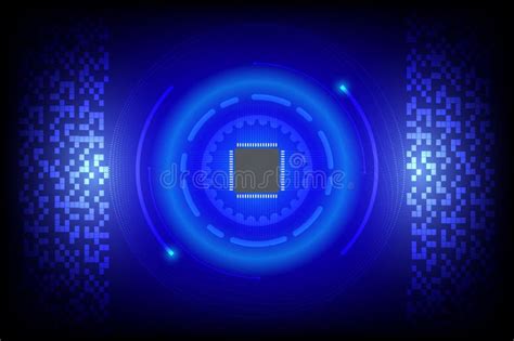 abstract technology digital cpu ic chip abstract background vector