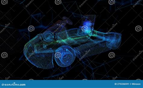Go Kart Racing Light Effect Particles Background Stock Illustration
