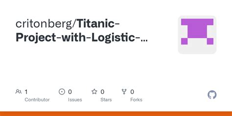GitHub Critonberg Titanic Project With Logistic Regression