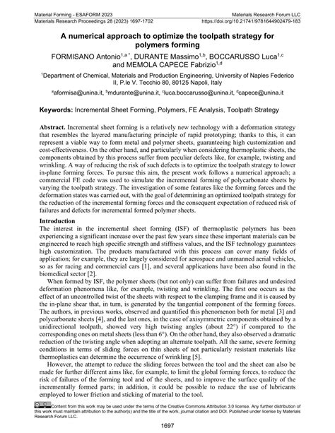 Pdf A Numerical Approach To Optimize The Toolpath Strategy For