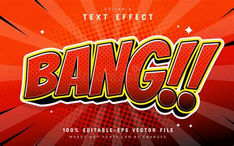 Bang Comic Style Text Effect Editable Stock Vector Illustration Of