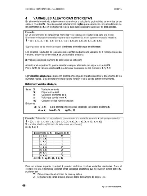 Variable Aleatoria Y Distribucion Binomial Descargar Gratis Pdf Variable Aleatoria