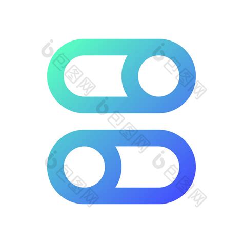 开关按钮像素完美的梯度线性图标png下载 包图网