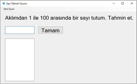 sayı tahmin oyunu kodisyum