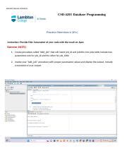 Exercises 6 Procedure Docx JASMEET SEHGAL C0906246 CSD 4203 Database