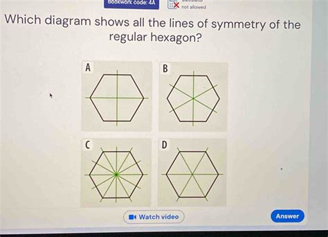 Solved Bookwork Code A Not Allowed Which Diagram Shows All The Lines