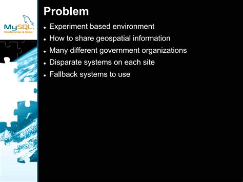 Wide Open Spaces Using My Sql As A Web Mapping Service Backend PPT