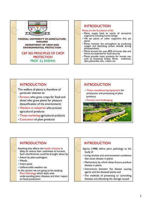 Solution Cep 303 Lecture 001 Principles Of Crop Protection 6 Slides 1