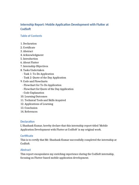 internship report codsoft pdf mobile app software engineering