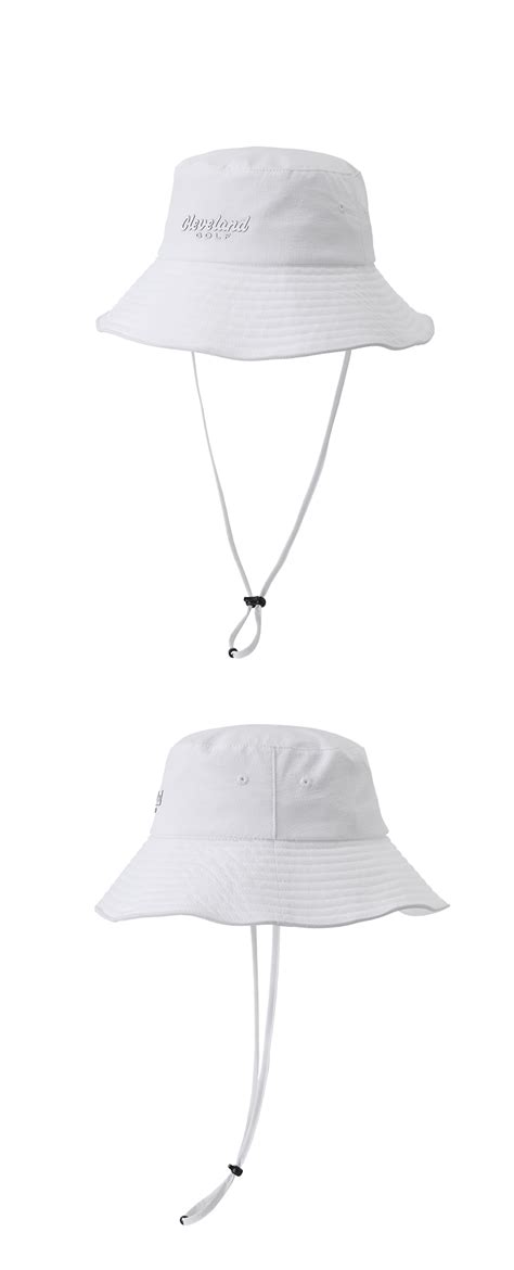 클리브랜드 골프웨어 전체타공 투톤 로고 남녀공용 버킷햇cgucp32191wh