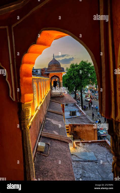 Krishna Temple In The Tripolia Bazaar Area Of The Old Indian City Of