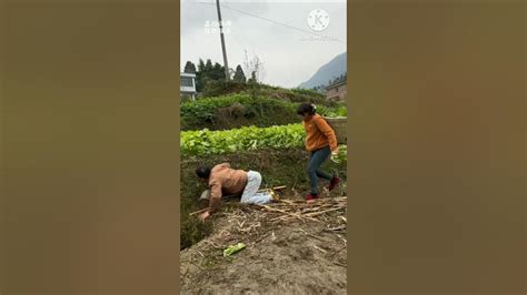 মহিলা টি শাক তুলতে ছিল ভাইটি পিছন দিয়ে গিয়ে এটা কি করলো Shorts Shortsfeed Youtube