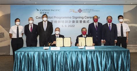 Cathay Pacific And The Hong Kong Polytechnic University Sign Cadet