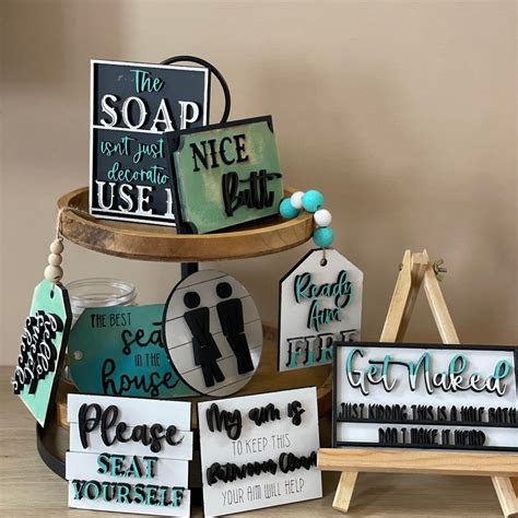 Decorative Bathroom Signs Etsy