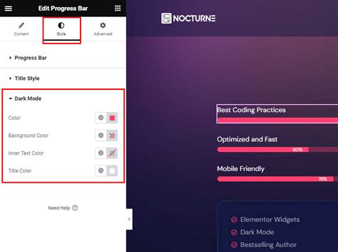 Elementor Widgets Nocturne