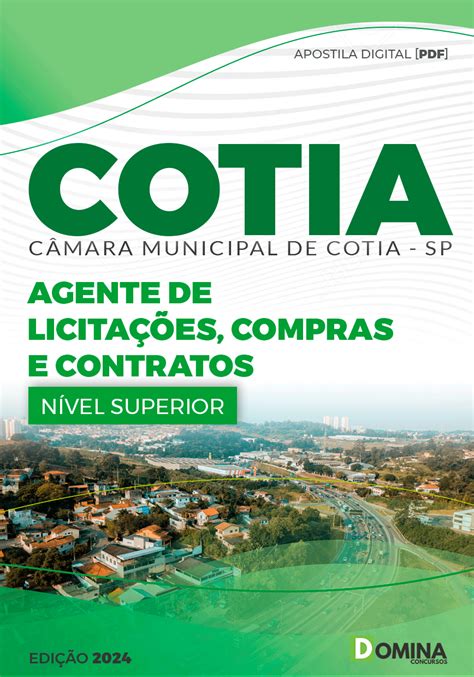 Apostila Agente De Licitações Câmara Cotia Sp 2024 Domina Concursos