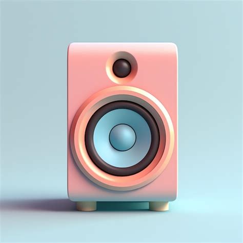 Premium Photo 3d Speaker On A Blue Background