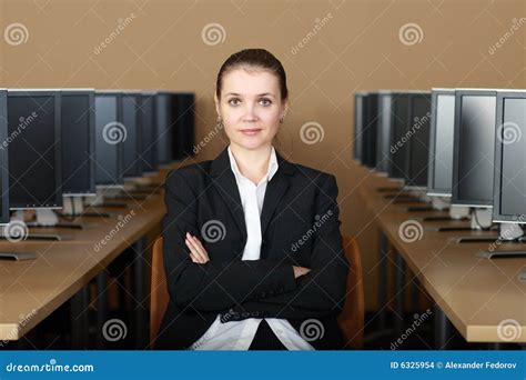 In Computer Lab Stock Photo Image Of Woman Technology 6325954