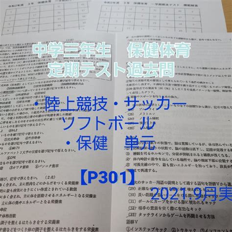 中学3年生保健体育 定期テスト過去問p301 メルカリ