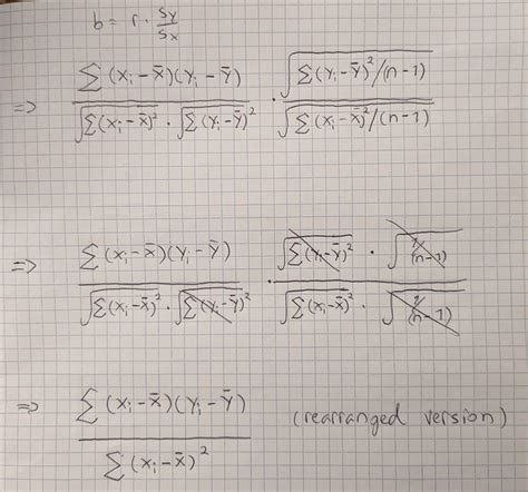 mathematical statistics multiple regression coefficient derivation in
