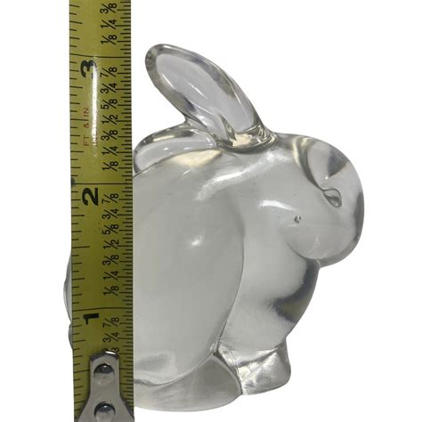 Fenton Bunny Rabbit Clear Glass Paperweight Etsy