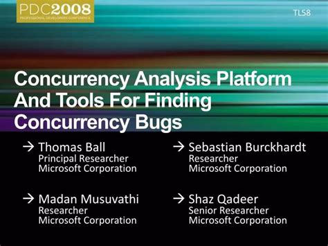 Ppt Concurrency Analysis Platform And Tools For Finding C O Ncurrency