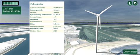 D Visualization Of An Existing Wind Turbine With Displayed User