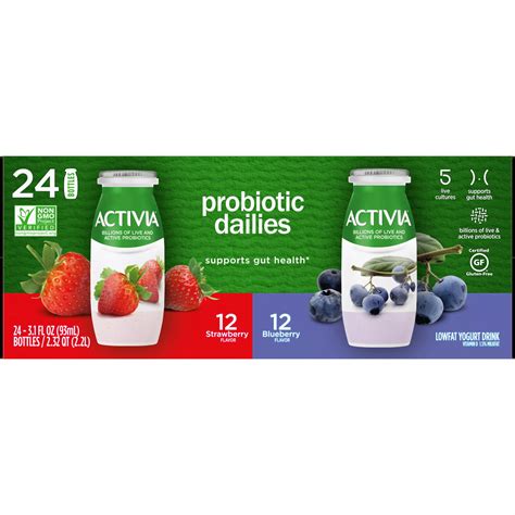 Dannon Activia Probiotic Dailies Low Fat Yogurt Drink Variety Pack Bj