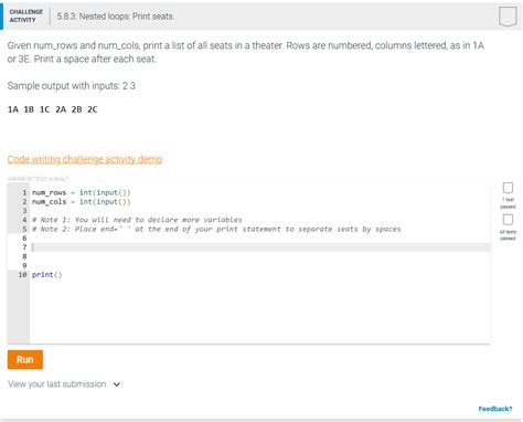 Computer Science Python Nested Loops I Cant Figure Out How To Start